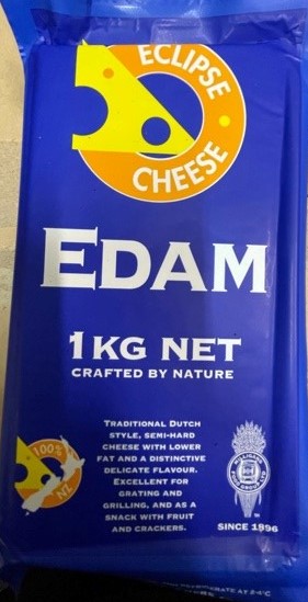 CHEESE BLOCK EDAM 1KG (18) PKT - Northern Foods