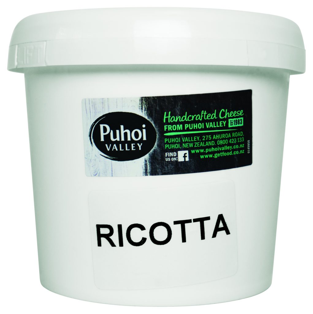 CHEESE RICOTTA PUHOI 20KG PAIL - Northern Foods