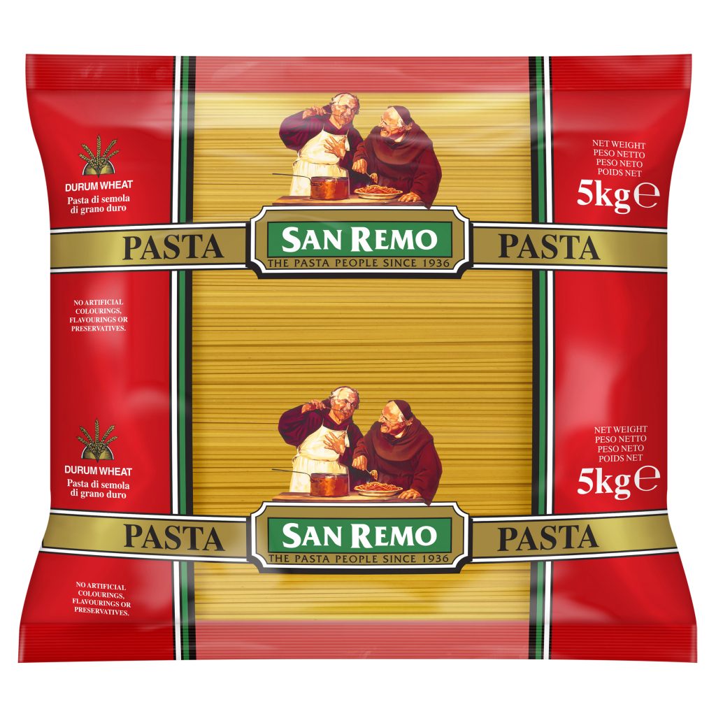 PASTA SPAGHETTI SAN REMO(2CTN) 5KG BAG - Northern Foods