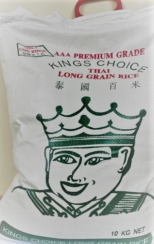 RICE LONG GRAIN WHITE KINGS CHOICE 10KG - Northern Foods